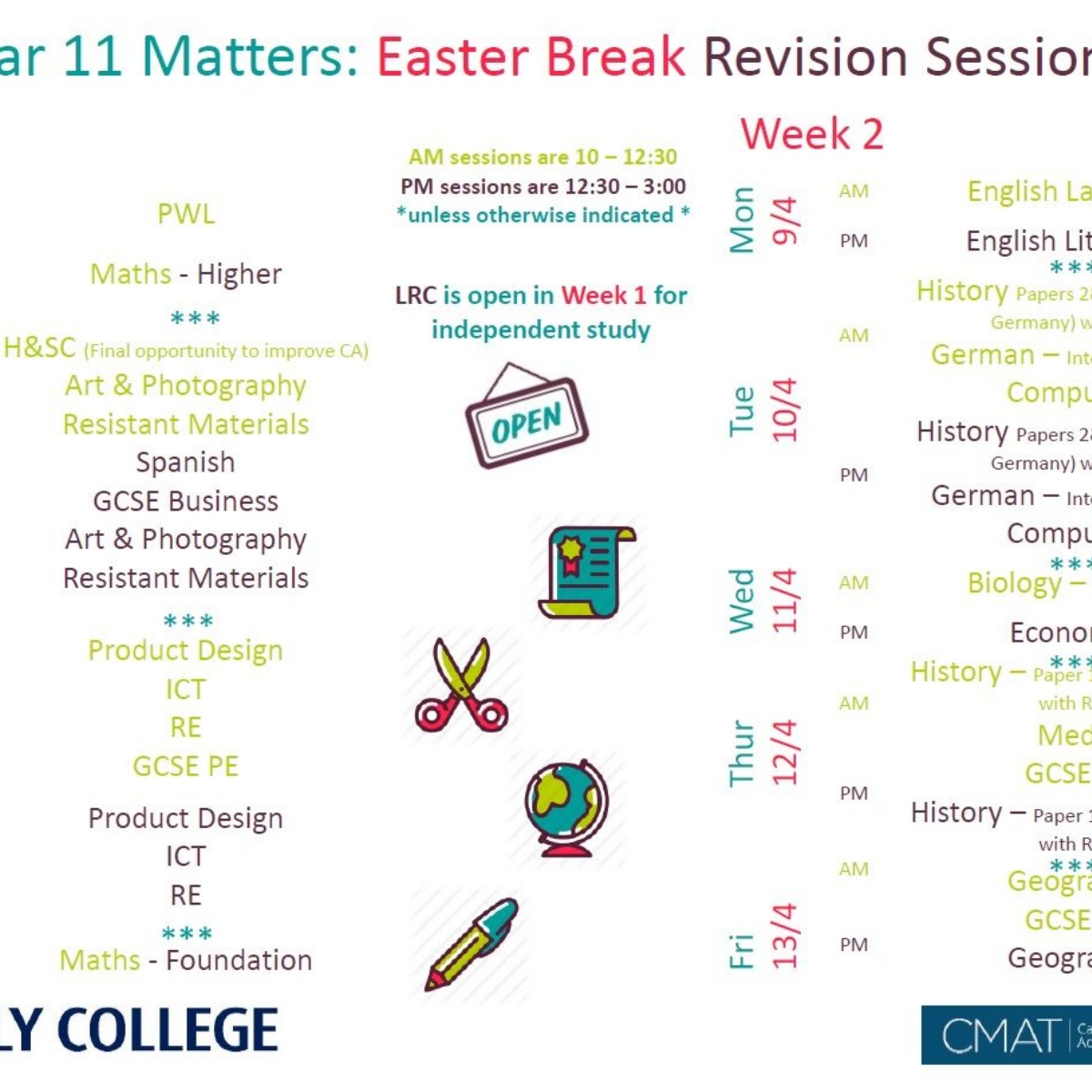 Ely College | An 11-18 Academy At The Heart Of Its Community - Easter Revision Sessions